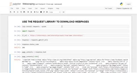 My Web Scraping Tool Uses Beautifulsoup To Extract Internship Data From