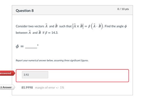 Solved Consider two vectors 𝐴A and 𝐵B such that Chegg com
