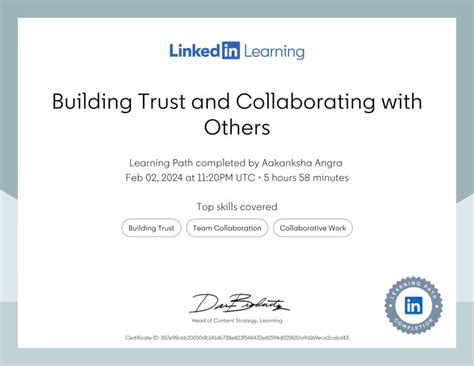 aakanksha a on linkedin certificate of completion