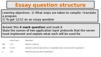 AQA A Level Computer Science Mark Exam Question Practice Lesson