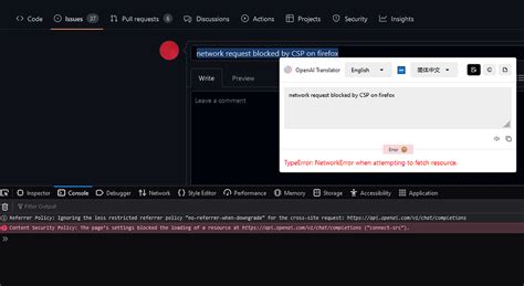 The Api Request In The Content Scripts Was Blocked By Csp Add On Support Mozilla Discourse