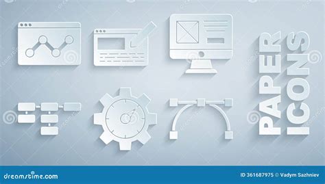 set website statistic ui or ux design site map bezier curve and