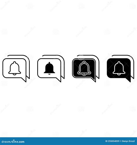 Notification Icon Vector Set Alarm Illustration Sign Collection Message Symbol Or Logo Stock