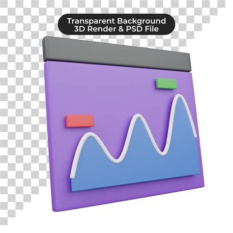 Premium Psd 3d Icon Of Graph And Chart