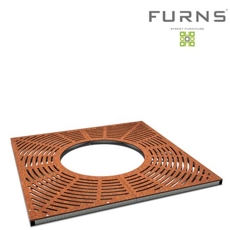 Furns Corten Steel Square Ripple Tree Grate 5 Sizes Rtg Furns
