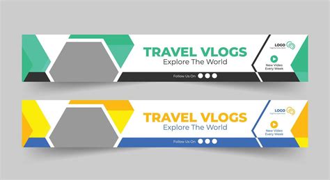 The Header For Travel Vlogging Channel Channel Header Template Social Media Template Channel