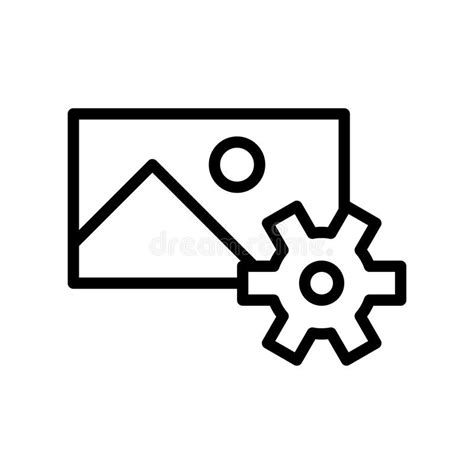 Image Or Photo Setting Icon With Configuration Gear Wheel Stock Vector Illustration Of Mail