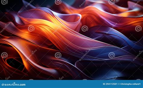 A Colorful Abstract Wave On A Black Background Fluid Motion