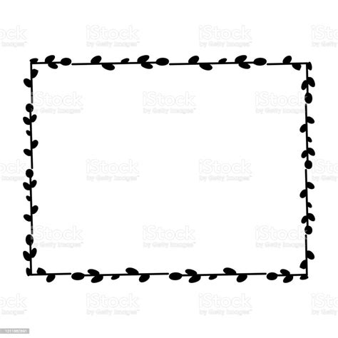 직사각형 꽃 프레임 흰색 배경에서 격리된 벡터 플랫 일러스트레이션입니다 초대장 엽서 인쇄용 디자인 0명에 대한 스톡 벡터 아트