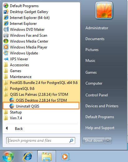 Uninstalling QGIS For STDM Social Tenure Domain Model STDM