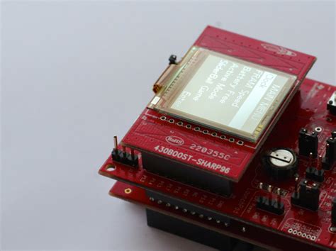 sharp memory lcd boosterpack 96 embedded computing
