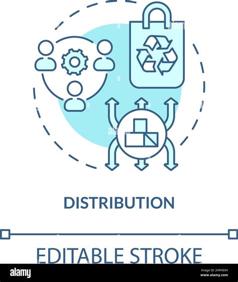Distribution Turquoise Concept Icon Stock Vector Image And Art Alamy