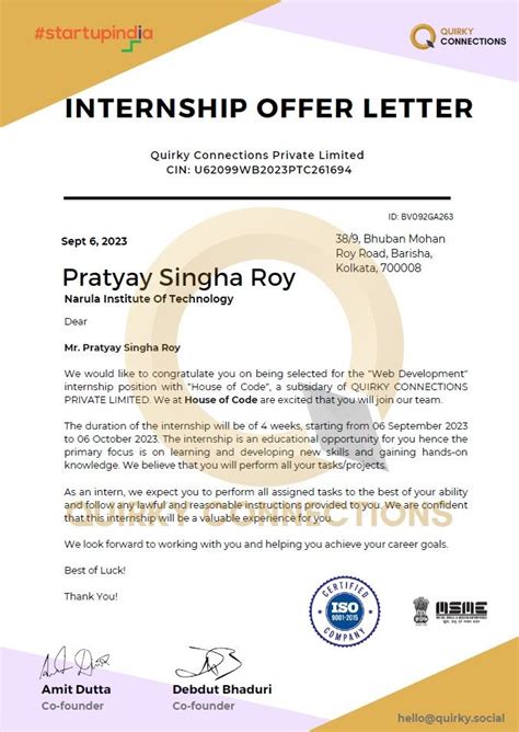 pratyay singha roy on linkedin houseofcodeinternship intership