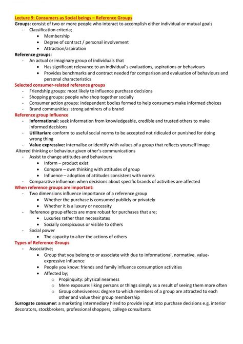 Mktg203 Full Semester Lecture Notes 2018 Mktg203 Consumer Behaviour