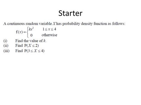 Continuous Random Variables Teaching Resources