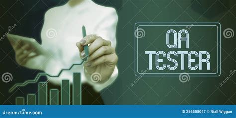 Writing Displaying Text Qa Tester Concept Meaning Quality Assurance Of