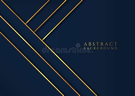 Abstract Luxury Gold Metallic And Black Overlap Layer Design With Space For Image Stock Vector