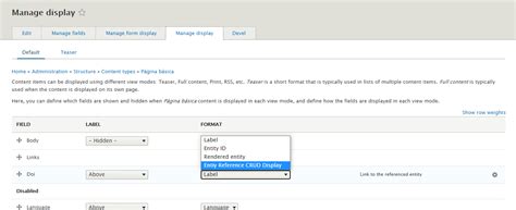Entity Reference CRUD Display Drupal Org