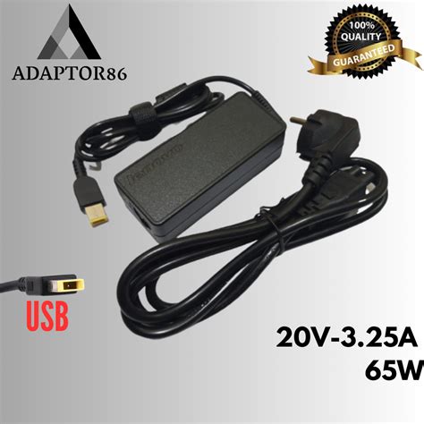 Charger Lenovo USB 65W Adaptor Charger Laptop Lenovo E431 E440 E450 E455 E460 E465 E470 E475