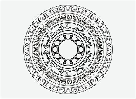 Vector Border Mandala Design Art 16123904 Vector Art At Vecteezy