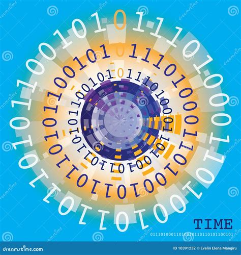 Binary Time Stock Vector Illustration Of Engine Numeral 10391232