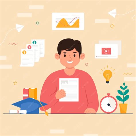 손으로 그린 마이크로 러닝 그림 무료 벡터