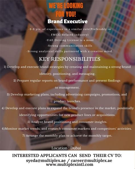 Syeda Nousheen On Linkedin Were Hiring Brand Executive If You Are