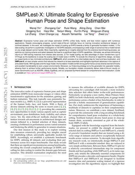 pdf smplest x ultimate scaling for expressive human pose and shape
