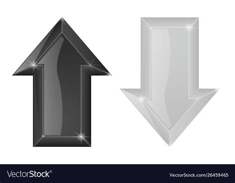 Black And White 3d Arrows Up And Down Royalty Free Vector