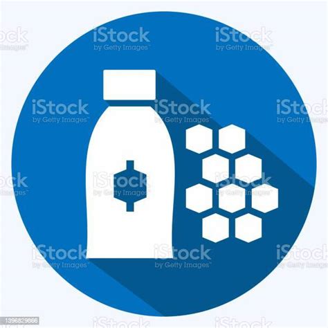 아이콘 로얄 젤리 꿀벌 농장에 적합합니다 긴 그림자 스타일 편집 가능한 간단한 디자인 디자인 템플릿 벡터 간단한 그림 꽃가루에 대한 스톡 벡터 아트 및 기타 이미지 Istock