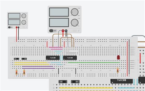 circuit design realization of functions using nand gate tinkercad