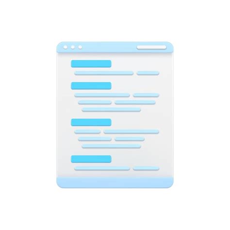 premium vector web page with program code 3d icon software coding and development