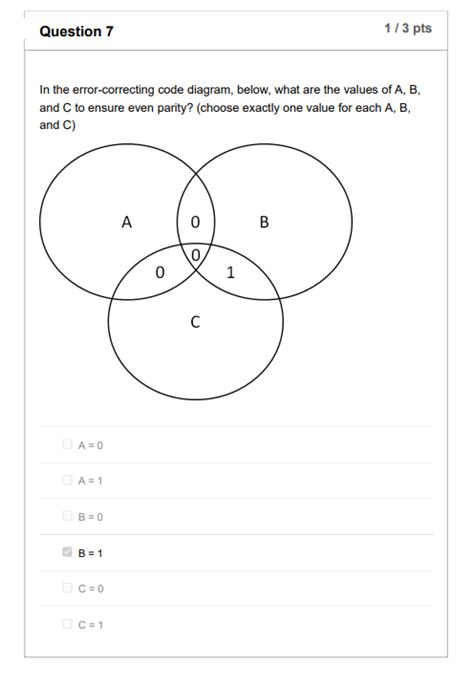 Solved Question Pts In The Error Correcting Code Chegg Com