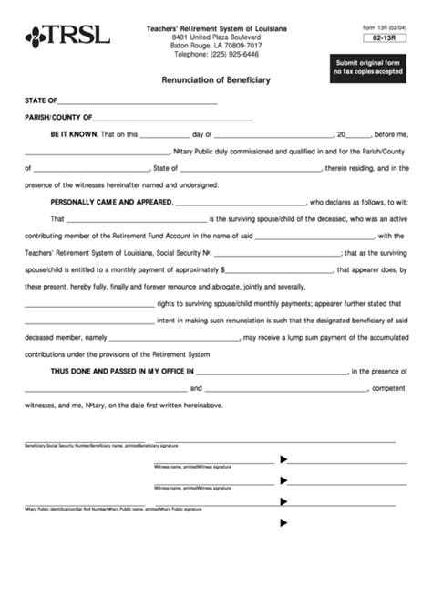 Top 12 Renunciation Form Templates Free To Download In Pdf Format