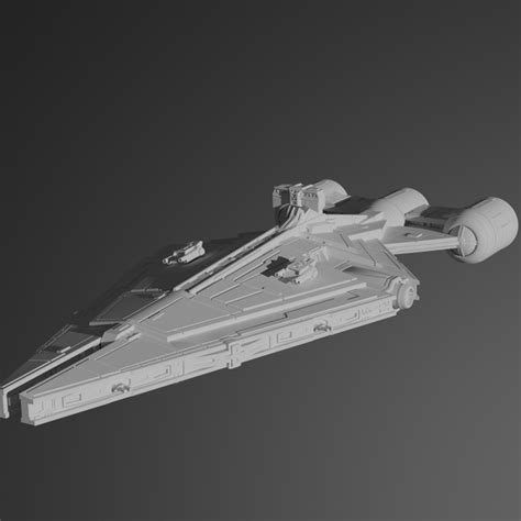 3d Printable Protector Class Light Warship Republic By Robbes Workshop