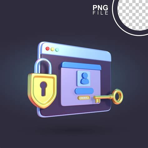Premium Psd 3d Web Login Security