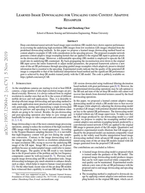 learned image downscaling for upscaling using content adaptive