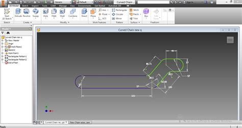 how to drive chain along the curved path in autodesk inventor grabcad