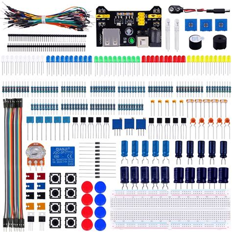 REES Electronics Component Fun Kit With Jumper Wire Potentiometer Breadboard Resistor