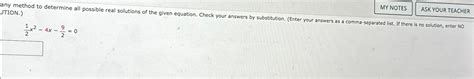 solved any method to determine all possible real solutions