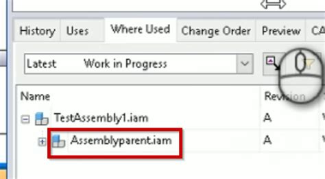 Where Used Tab In Vault Items Does Not Show Relation With Item For