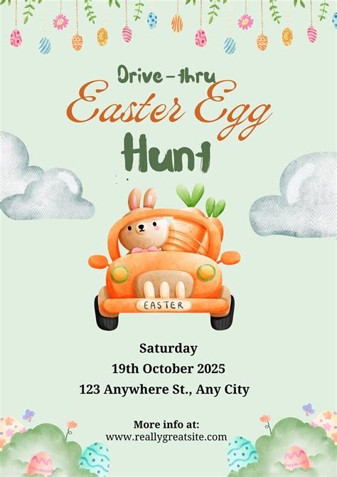 Free Printable Easter Egg Hunt Flyer Template Template Samples