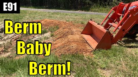 Build A Farm Pond Berm With Kubota Compact Tractor For Runoff Water