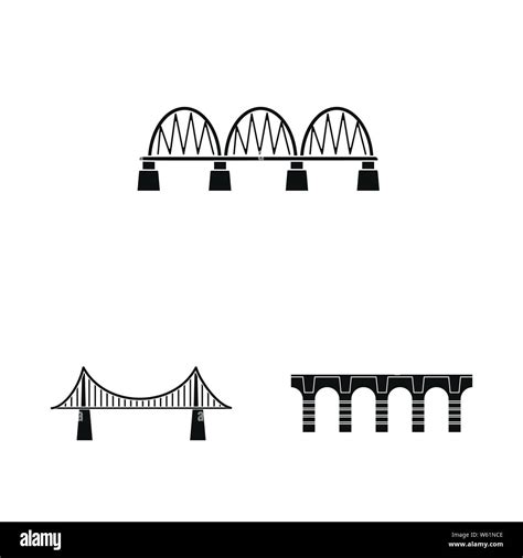 Vector Design Of Construct And Side Sign Collection Of Construct And Bridge Stock Symbol For