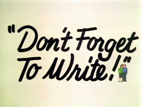 don t forget to write tvark