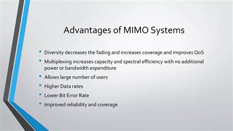 Multiple Input And Multiple Output Systems Pptx