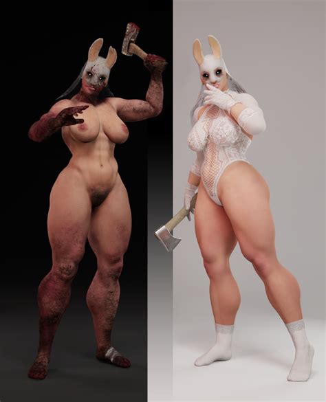 Rule 34 2girls 3d Alternate Costume Axe Barefoot Blender Dbd Dead By Daylight Frilly Frilly
