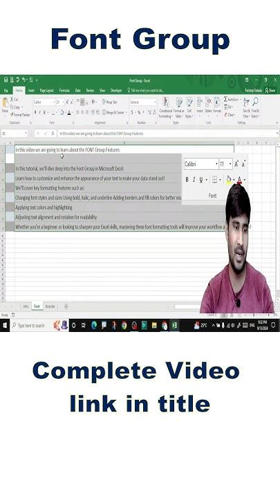 Use Of Font In Excel Excel Tips And Tricks Pardeep Kataria Col Excel Microsoftexcel Youtube