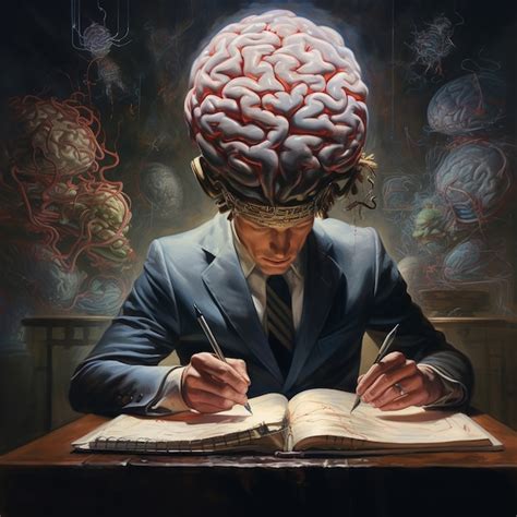 Human Brain Detailed Structure Ai Generated Image