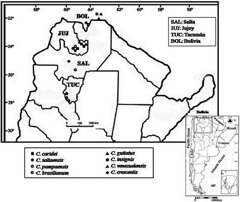 Distribution Map Of Culicoides Species In Northwestern Argentina And